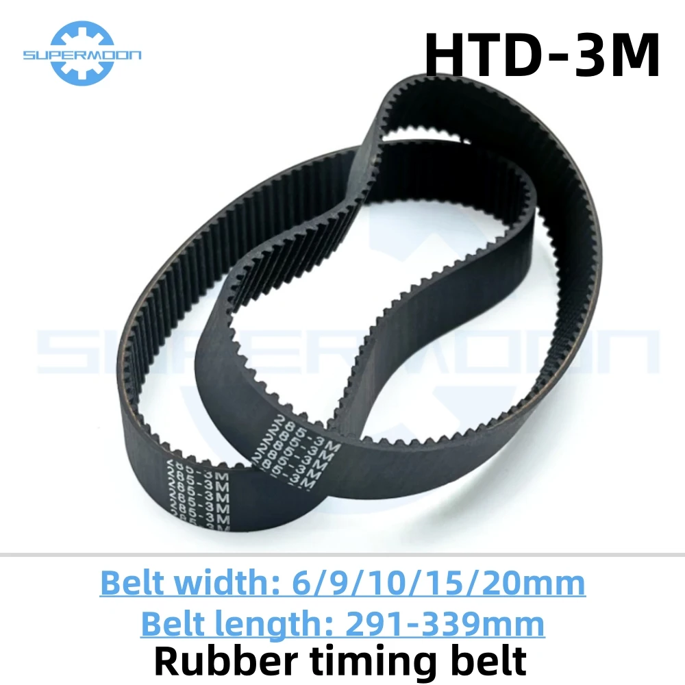 HTD-3M-Timing-Belt-Length-291-339mm-Width-6-20mm-3M-309-9-Shredder-Belt ...
