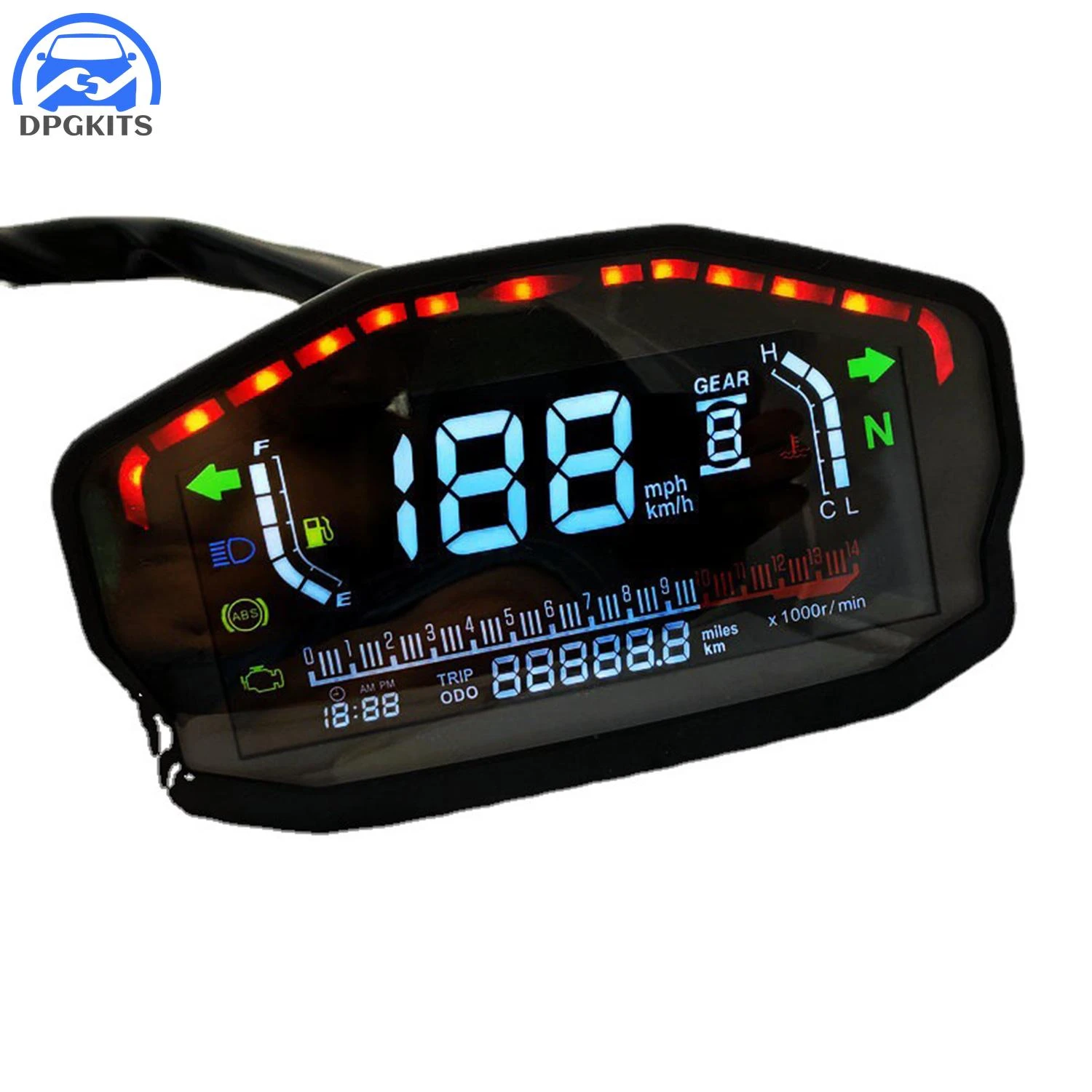 Universal Motorcycle Led Lcd Speedometer Digital Odometer Backlight For ...