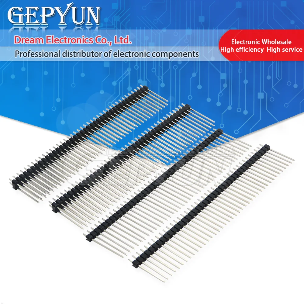 10PCS-Single-Double-Row-Male-1x40P-2x40P-2-54mm-Height-Long-Breakable ...