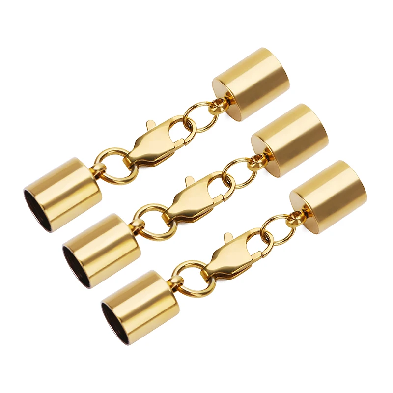 5pcs-lot-Stainless-Steel-Clasps-With-Lobster-Clasp-Gold-Plated-Leather ...
