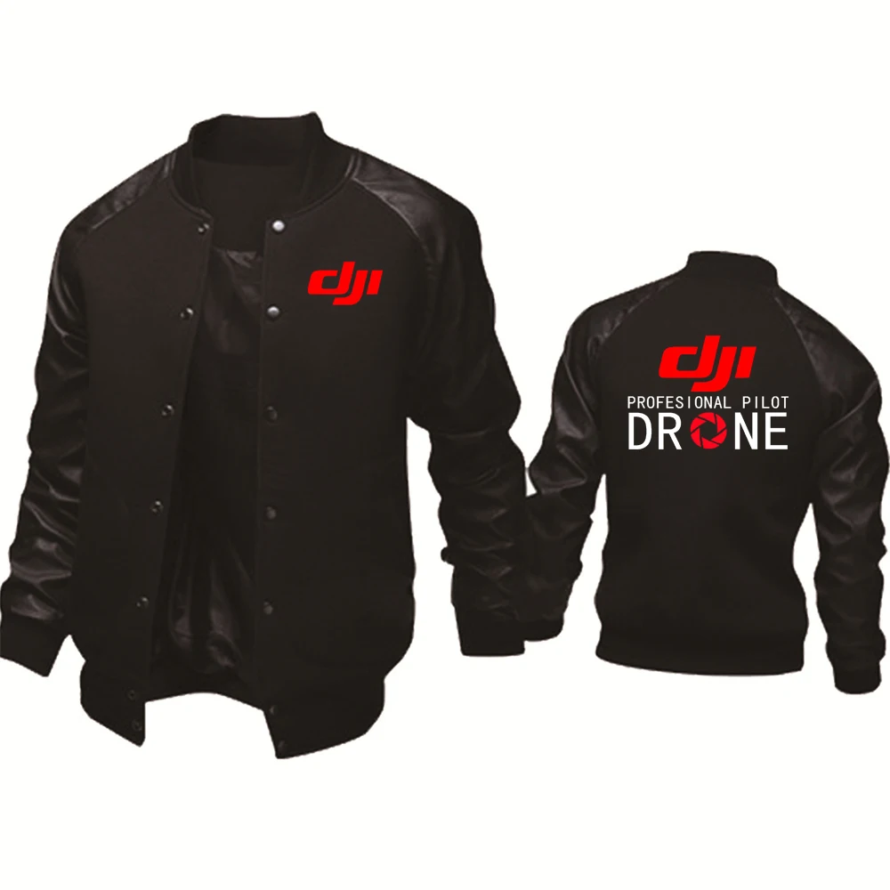 Men's Jacket DJI Drone Pilot Logo Printing Casual Baseball Jacket ...