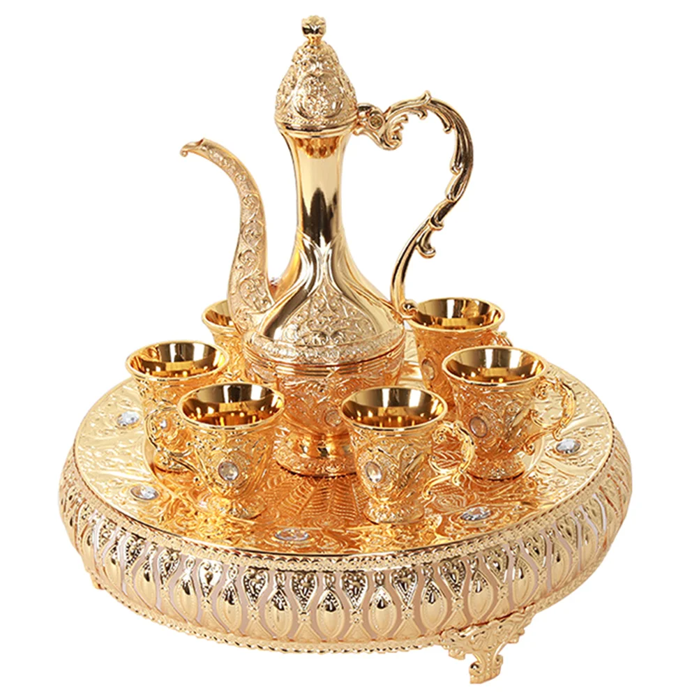 Tea-Cups-Kit-Drinking-Kettle-Turkish-Coffe-Set-Container-Retro-Style ...