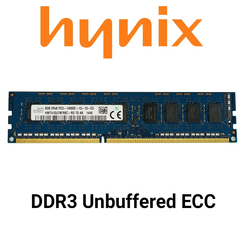 Hynix 8GB 4GB Unbuffered ECC DDR3 PC3 10600E 12800E 14900E 1600MHZ 1333Mhz 1866Mhz Server ...