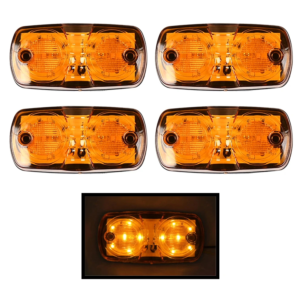 4pcs Trailer Clearance Lights 24v Led Truck Side Lights Rv Camper Side ...