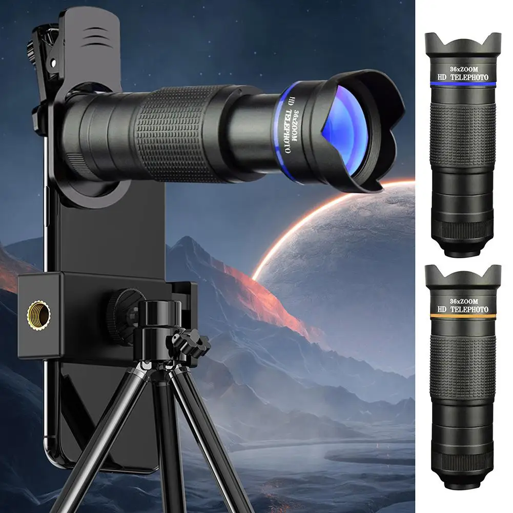 36X-Telescope-for-Cell-Phone-Mobile-Telephone-Camera-Lens-Tripod ...
