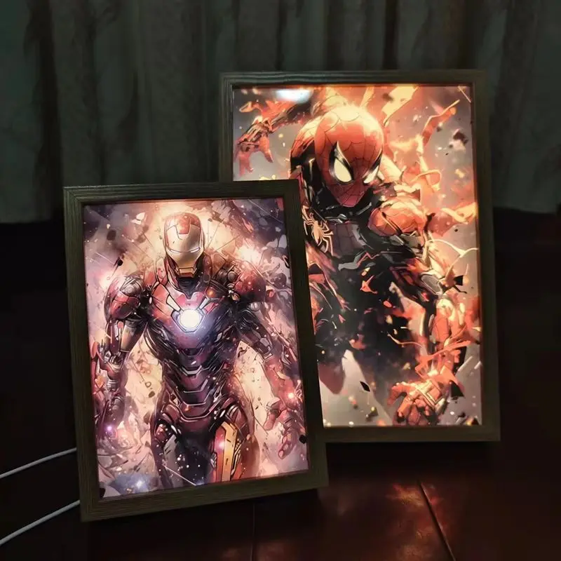 Marvel-Avengers-LED-Night-Light-Bedroom-Bedside-Creative-Photo-Frame ...