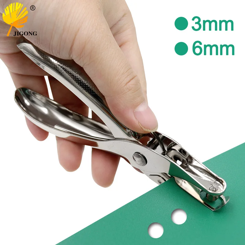 Single Hole Puncher Metal 3mm/6mm Pore Diameter Punch Pliers Hand Paper ...