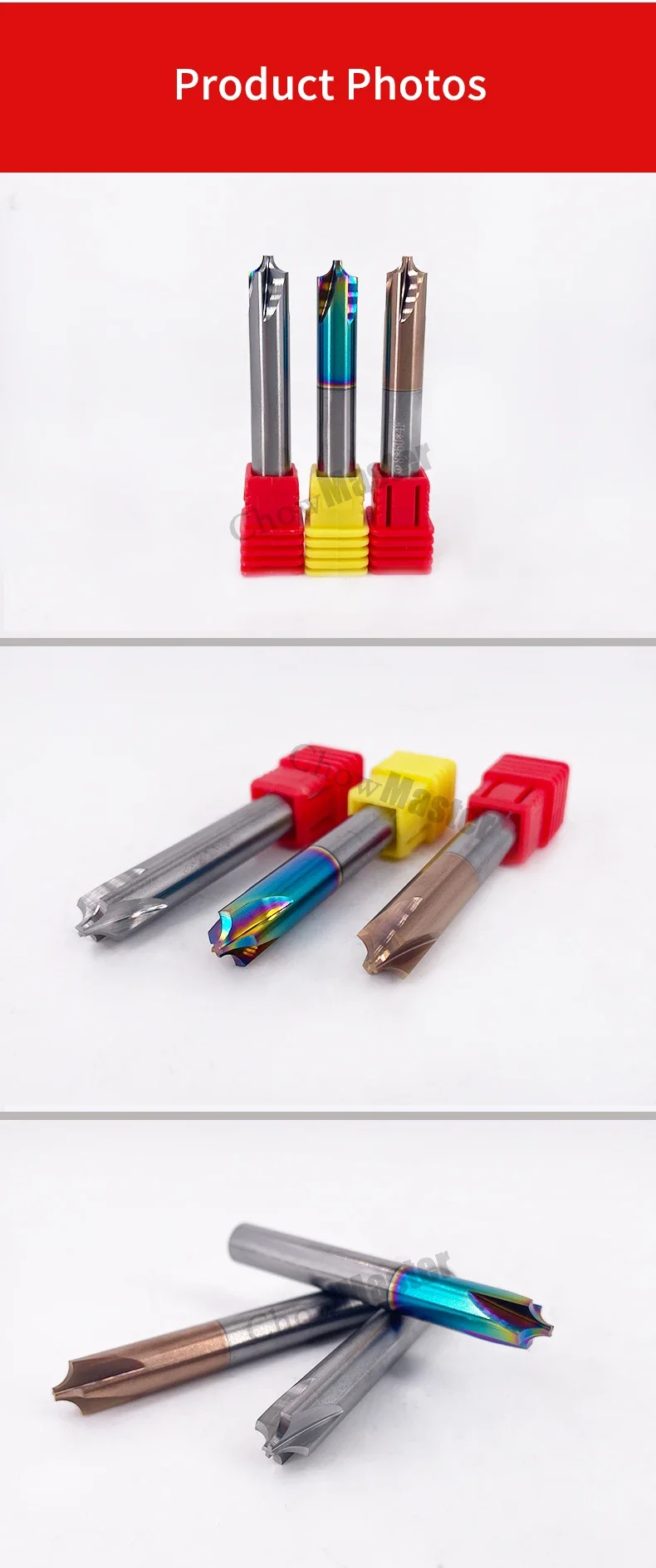 Chowmaster HRC55 Фреза для закругления углов радиуса R0.5 R1 R1.5 R2 R3 ...