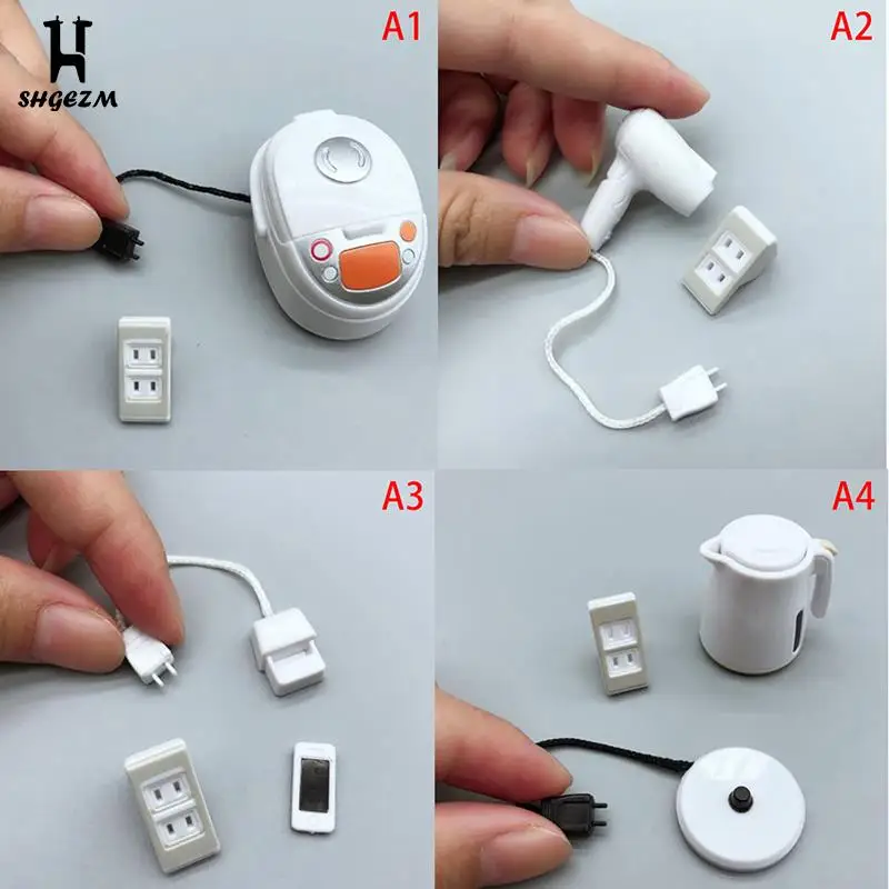 1:12 Miniature Dollhouse USB Socket Charging Cable Doll House ...