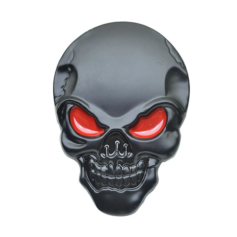 1PC-Black-Skull-Skeleton-Head-Skull-3D-Metal-Car-Body-Sticker-Auto-Rear ...