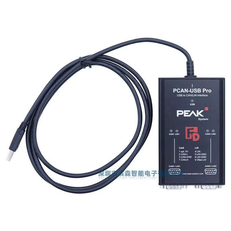 German original PEAK IPEH-004061 PCAN-USB PRO FD dual channel CANFD LIN ...
