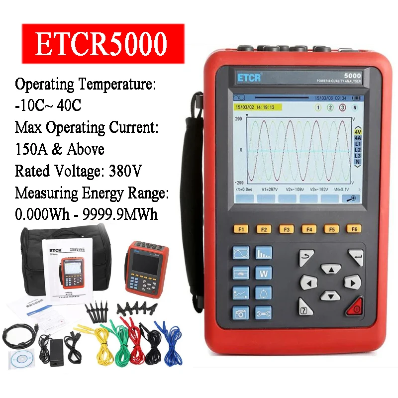 ETCR5000 Digital 3-Phase Power Quality And Energy Analyzer for ...