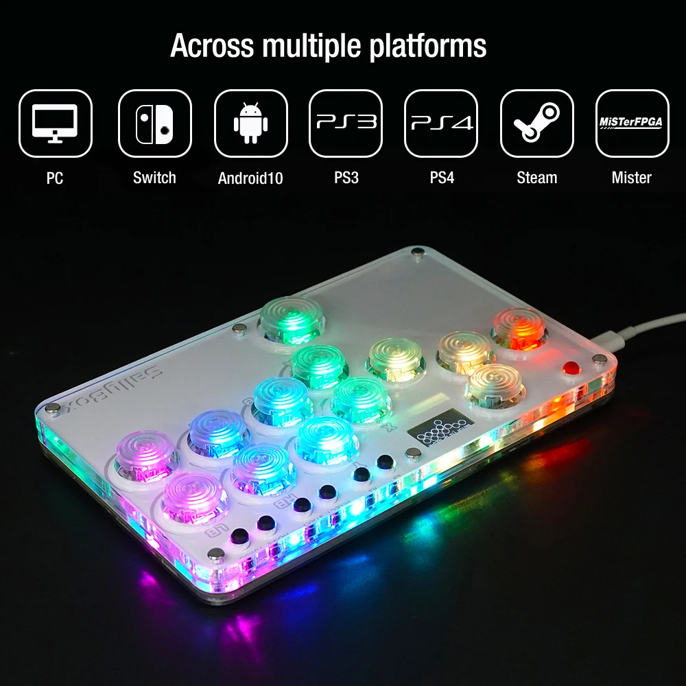 Mini-HitBox-WASD-SOCD-Fighting-Stick-SallyBox-controlador-de-luz-LED ...