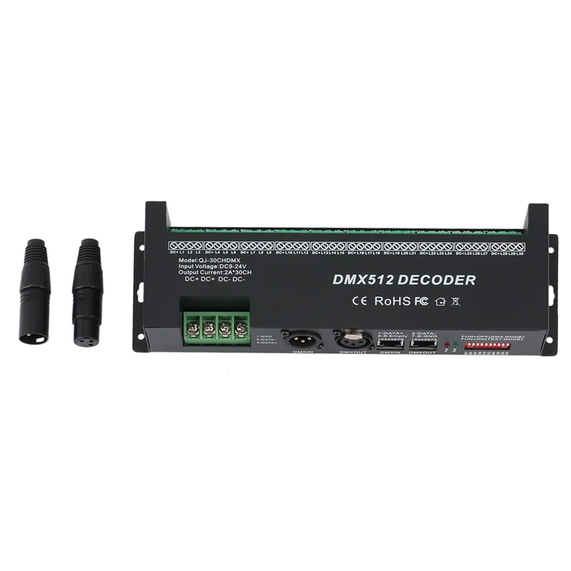 DMX-512-Decoder-30-Channels-DMX-RGB-Controller-Decorated-LED-Strip ...
