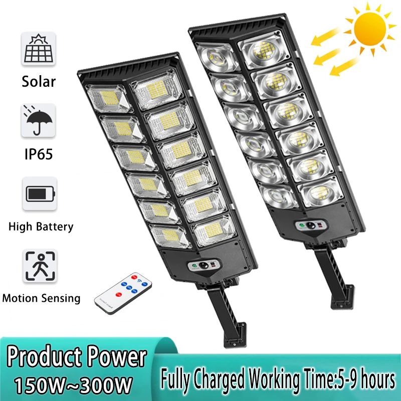 Solar-Street-Lights-10000-Lumens-Outdoor-LED-Wall-Lamp-Waterproof-With ...