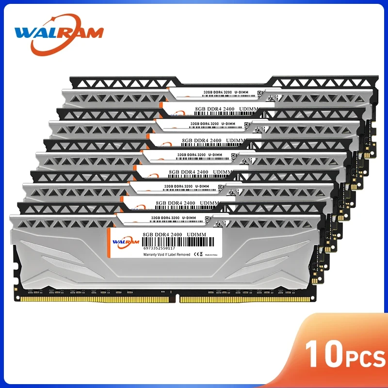 Memoria de escritorio WALRAM DDR3, Memoria Ram ddr4 con disipador de calor, 10 piezas, 4GB, 8GB ...