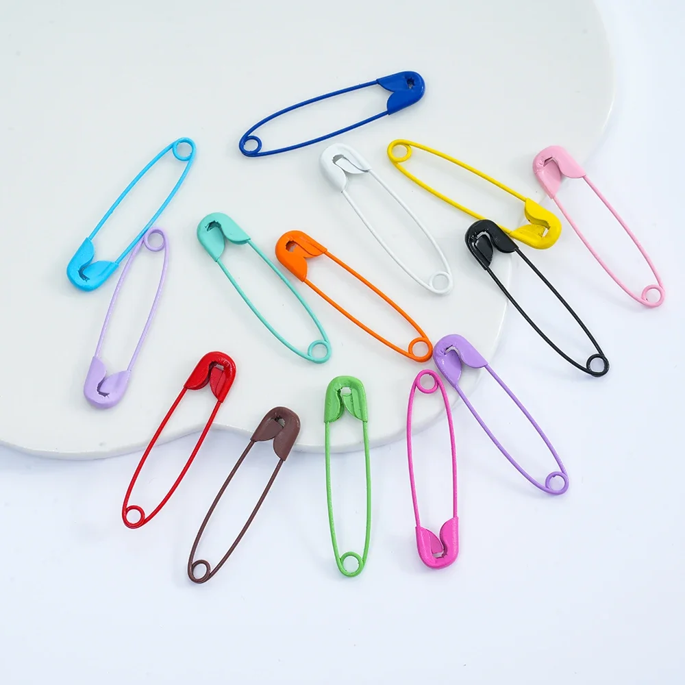 50pcs Colorful Metal Brooch Clip Base Pins Safety Pins Brooch Blank ...