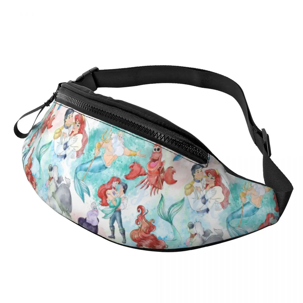 Custom-The-Little-Mermaid-Cartoon-Fanny-Pack-Women-Men-Crossbody-Waist ...