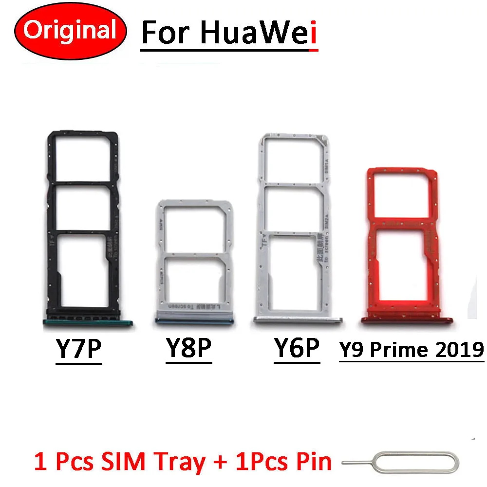 화웨이 Y6 Y7 Y9 2018 Y6P Y7P 2020 Y9 프라임 2019 리더, Sim 및 SD 카드 트레이 홀더 슬롯 ...