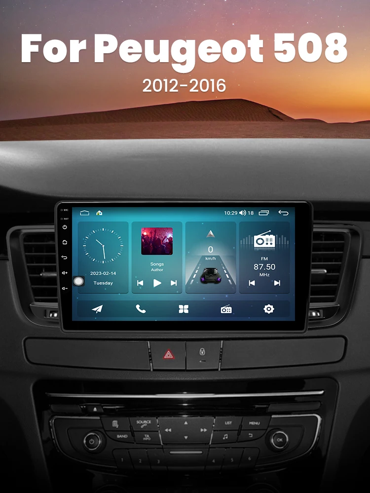 AI-Voice-Android-12-Wireless-Carplay-Car-Radio-Multimedia-For-Peugeot-508-2011-2018-Autoradio ...