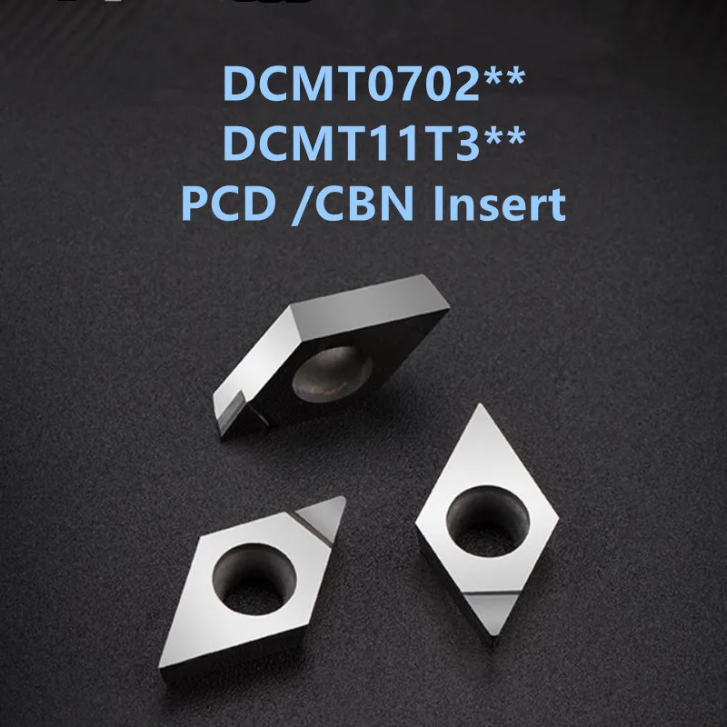 PCD CBN 인서트 CNC 선반 절삭 인서트 DCMT 070202 DCMT 070204 DCMT11T302 DCMT11T304 ...