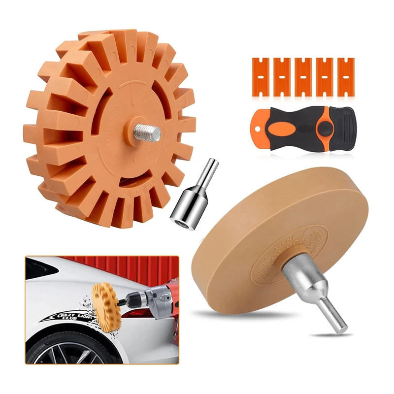 Car Eraser Wheel Adhesive Remover Rubber Wheel Smooth Power Drill ...