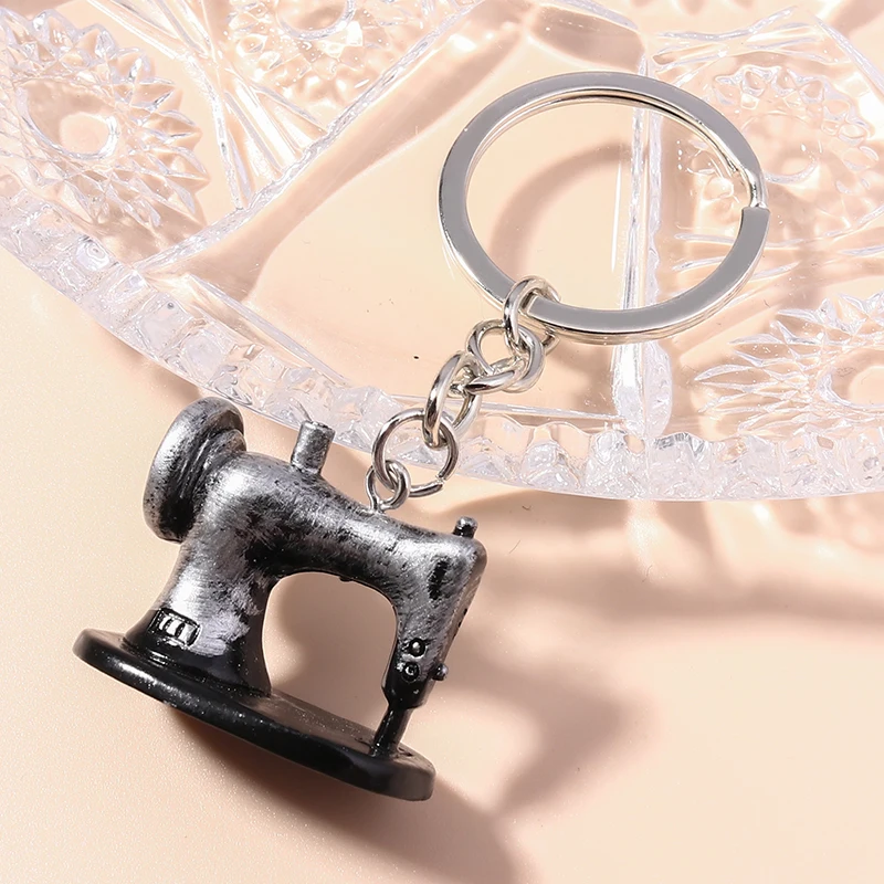Classic Cartoon 3D Sewing Stitching Machine Key Chain Key Holder ...