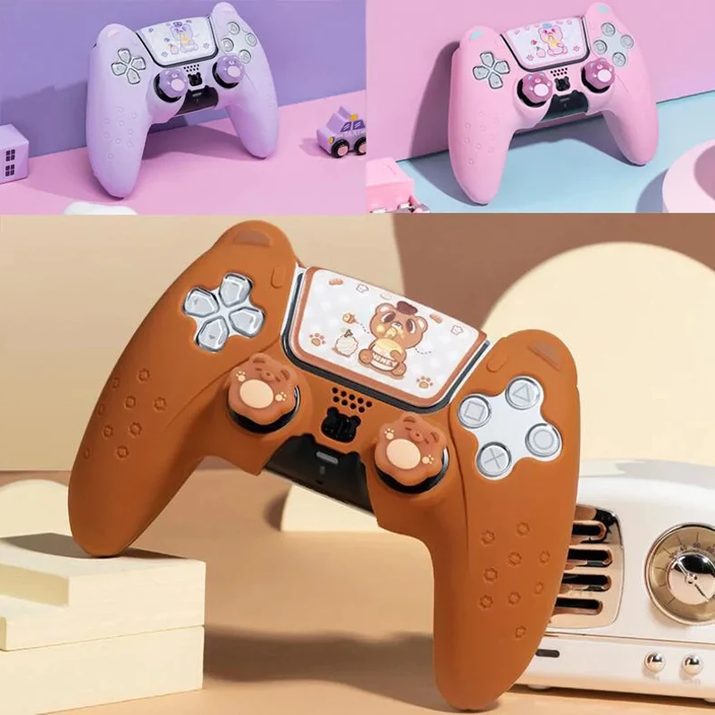 Funda-de-silicona-suave-con-dise-o-de-pata-de-oso-para-mando-de-PS5 ...