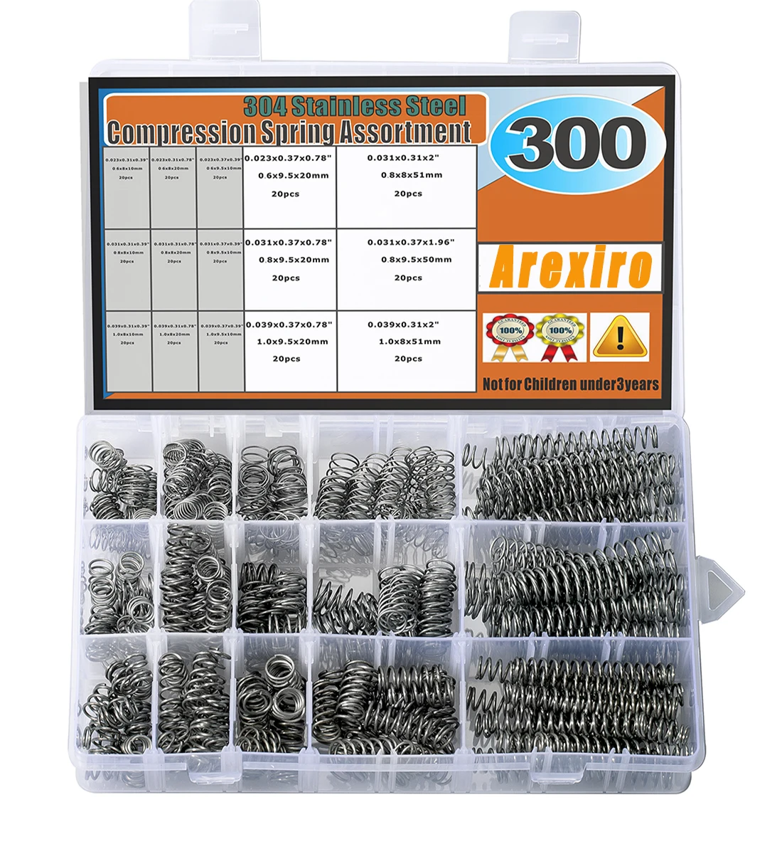 300Pcs-Small-Compression-Spring-Assortment-Kit-304-Stainless-Steel-15-Size-Length-0-39-2inch ...