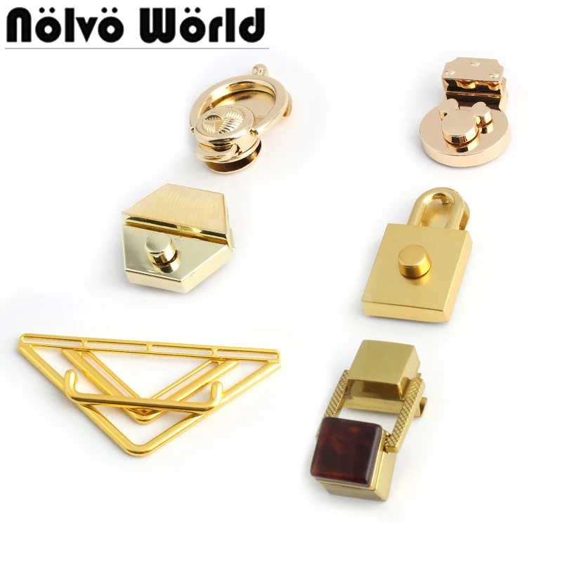 2-10Sets-Light-Gold-Satin-Gold-Dull-Gold-Locks-Metal-Clasps-Buckles ...