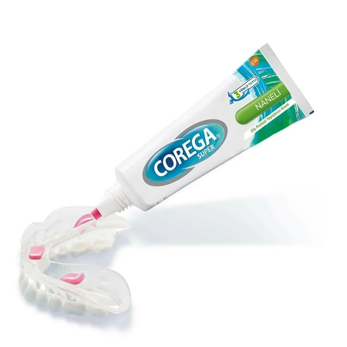 Corega Adhesive Denture Fixative Cream Fresh Mint 40Gram