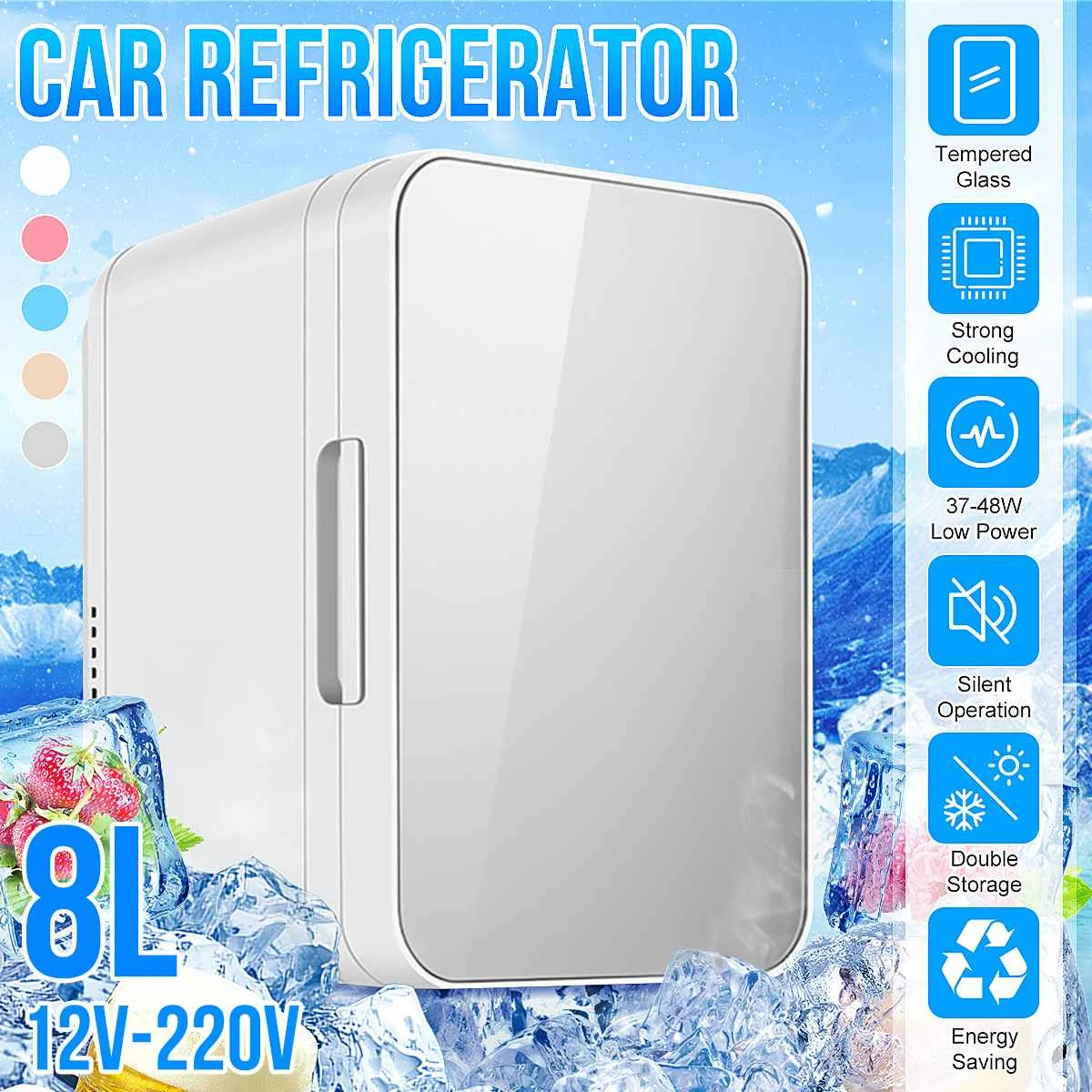 New-Car-Fridge-8L-Portable-Refrigerator-8L-Mini-Fridge-Auto-Compressor ...