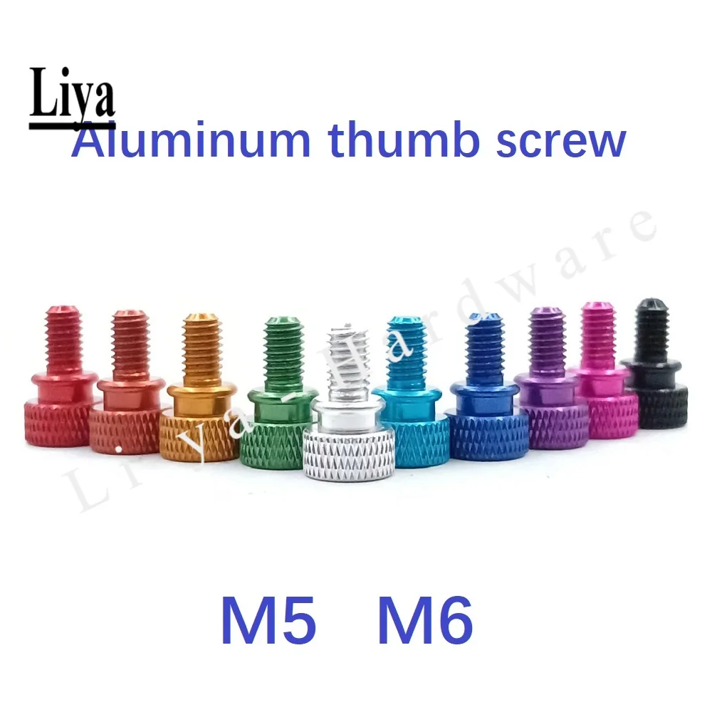 2pcs M5 m6 Step aluminum colourful knurled hand tighten aluminum thumb ...