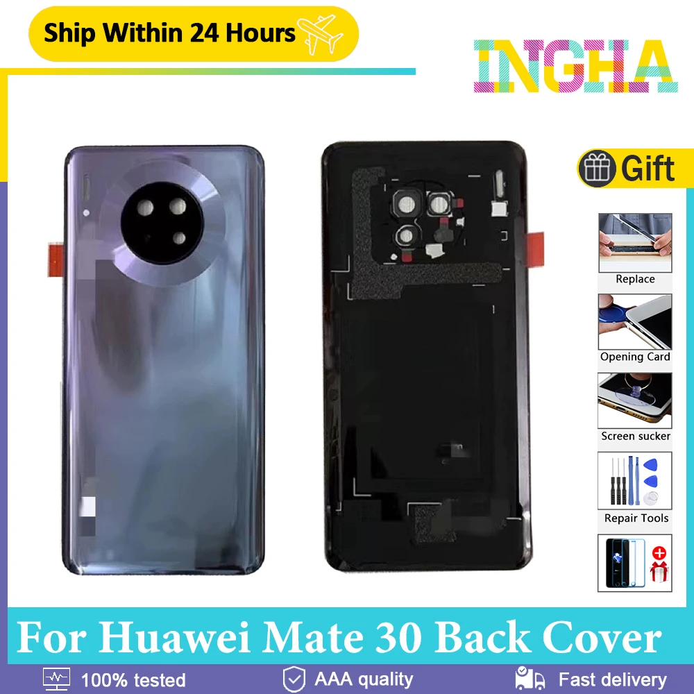 Original-Back-Cover-For-Huawei-Mate-30-Rear-Glass-Housing-With-Camera ...
