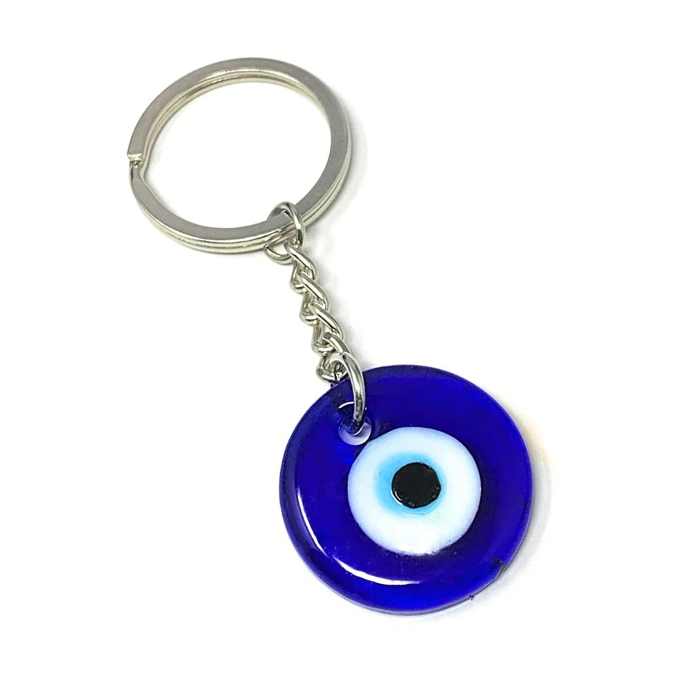 Turkish Blue Eye Keychain Cartoon Translucent Evil Glass Bead Pendant ...
