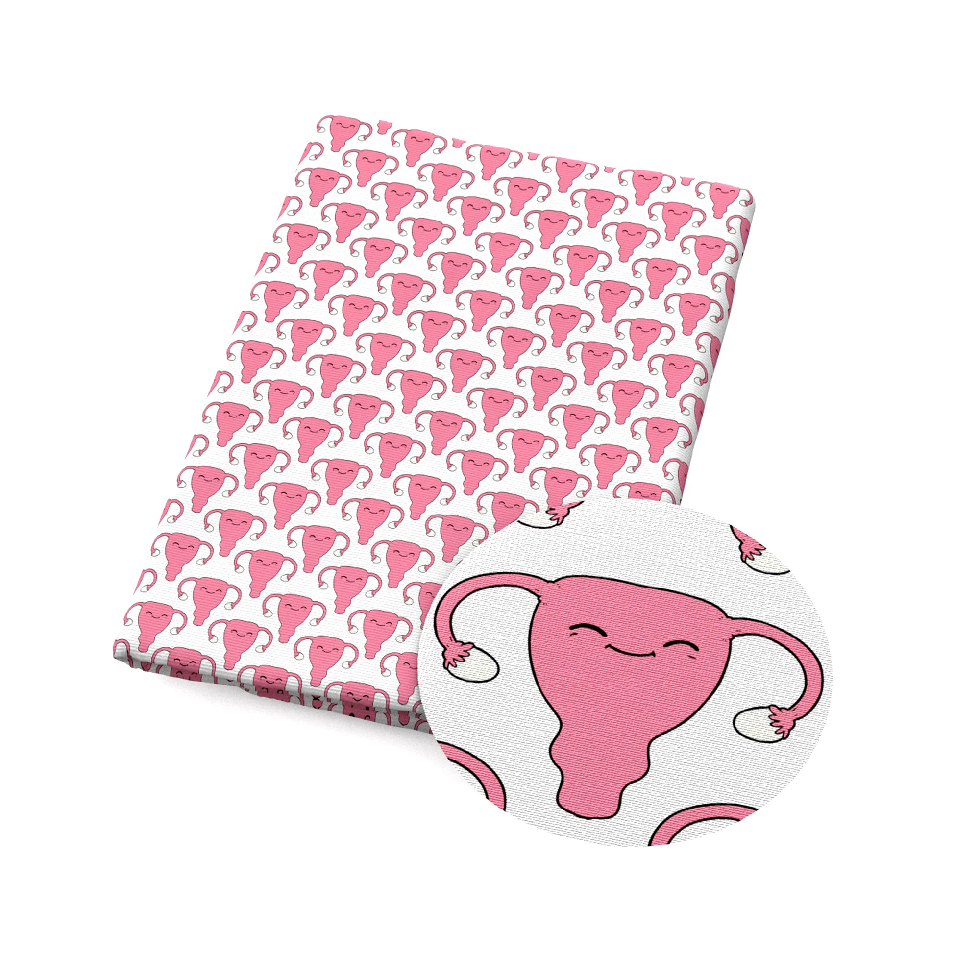 Tejido de poliéster puro con estampado de cerebro y órganos humanos ...