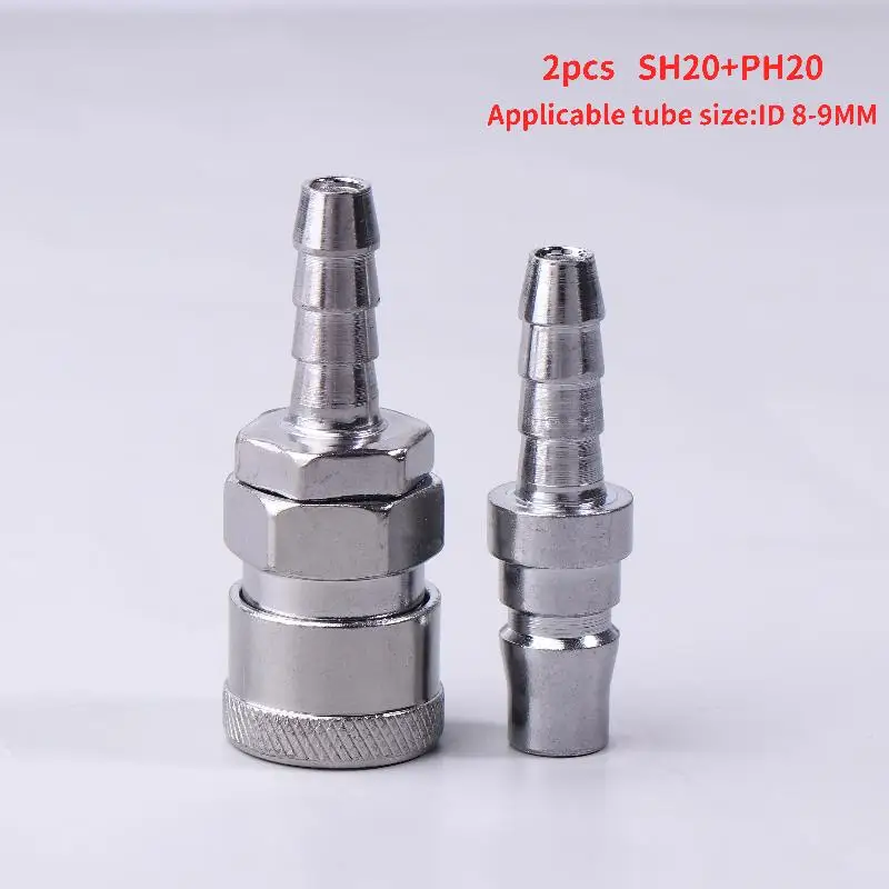 2Pcs Pneumatic Fitting Euro Type SH20 PH20 Quick Coupling Connector ...