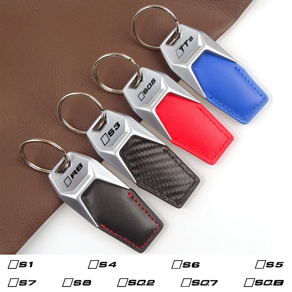 Auto-Emblem-Car-Zinc-Alloy-Keychain-Carbon-Fiber-Key-Ring-Trinket-Fob ...
