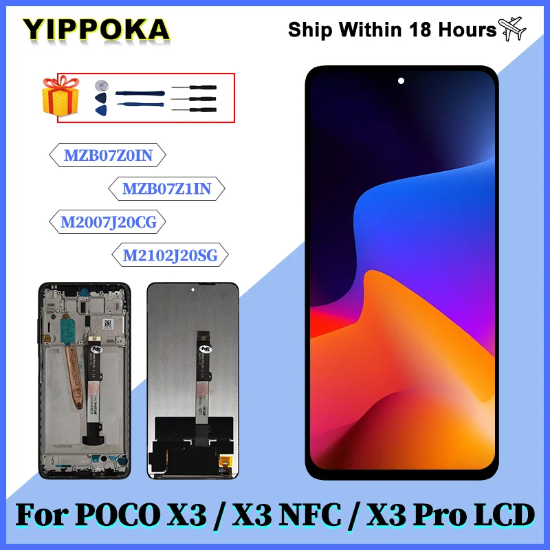 IPS-For-Xiaomi-POCO-X3-NFC-LCD-Display-Touch-Screen-For-POCO-X3-Pro-LCD ...