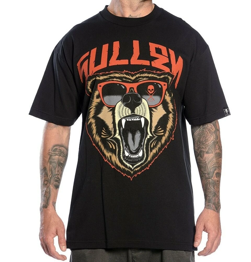SULLEN-CLOTHING-CALI-BEAR-BLACK-TATTOO-INK-SKULL-PUNK-GOTH-T-SHIRT-S ...