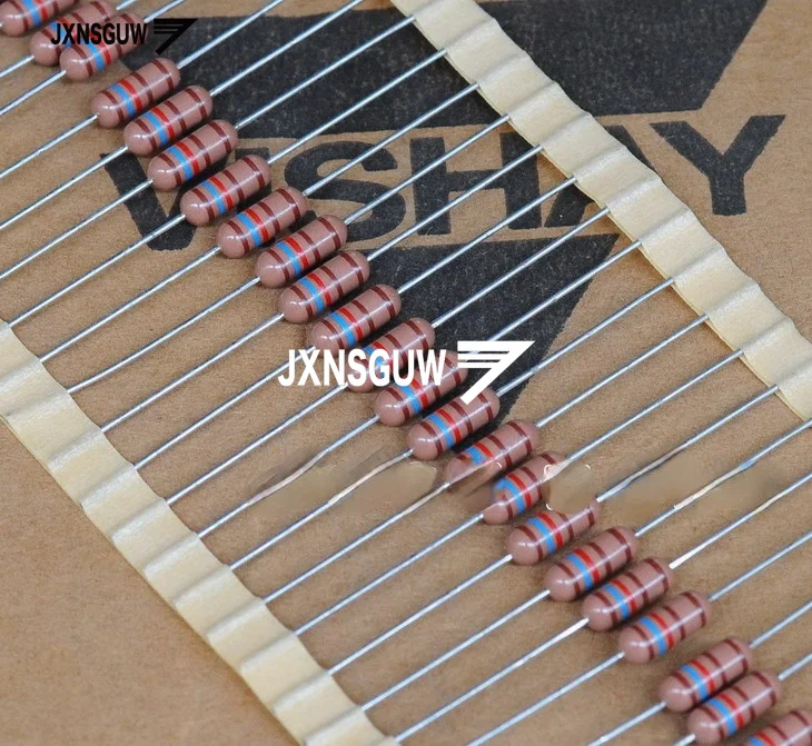 10pcs New Vishay Dale 1% 1/2w1.62k 9x3mm Metal Film Resistor 0.5w 1.62k ...