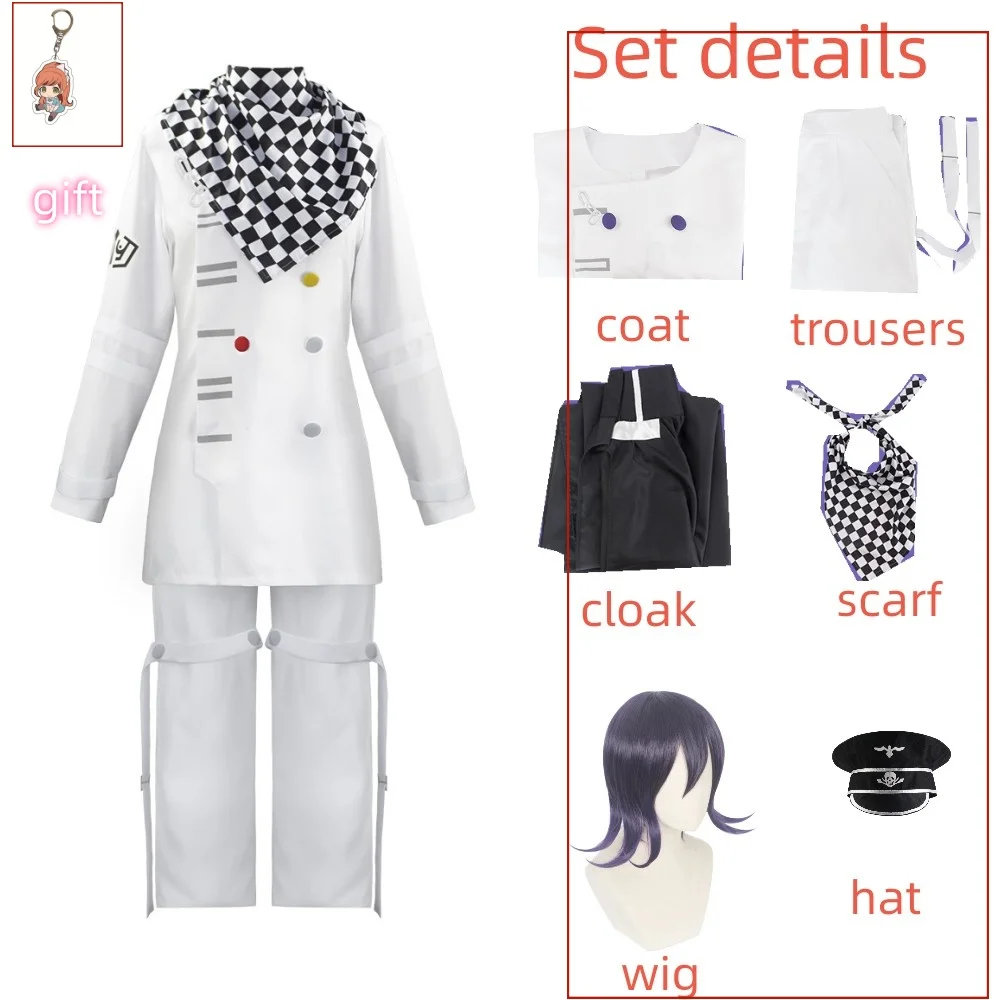 Kokichi Oma Cosplay Danganronpa V3 Cos disfraz uniformes blancos capa ...