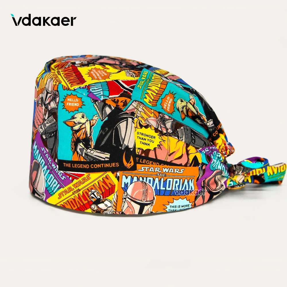 medical-scrubs-hat-Cartoon-Printing-Surgical-Cap-Pet-Shop-Lab-Working ...