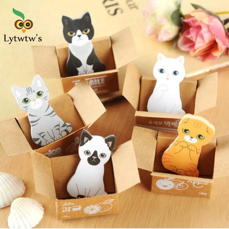 Kawaii Stationery Memo Pad Cat | Kawaii Cute Cat Sticky Notes - Kawaii ...