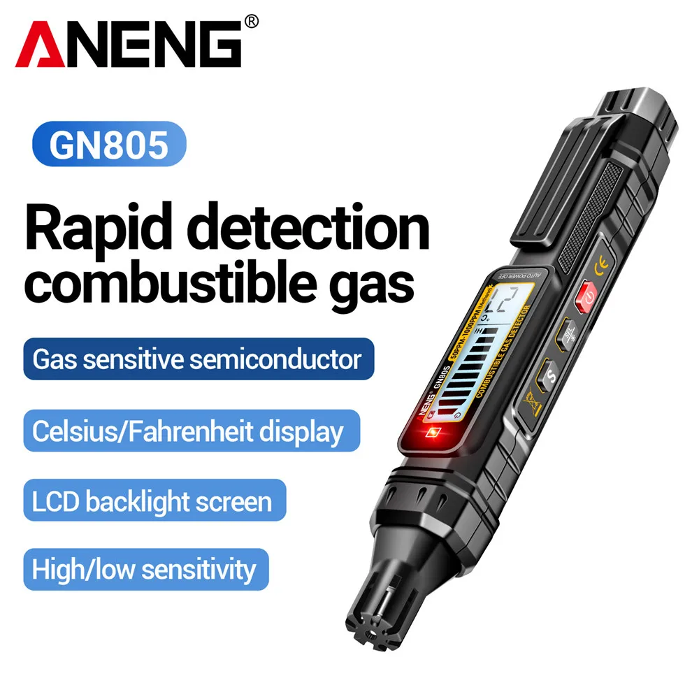 ANENG-GN805-Combustible-Gas-Detector-50-10000PPM-Sound-Alarm-Gas-Analyzer-Gas-Leakage-Meter-LCD ...