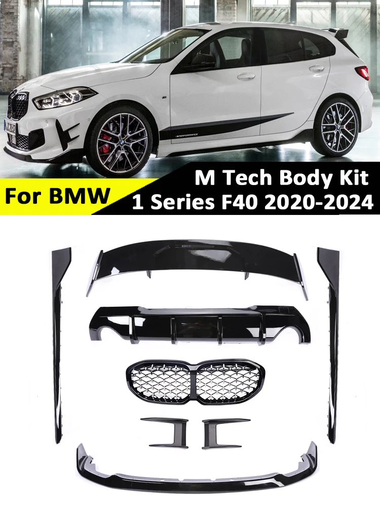 M-Tech-M-Performance-Body-Kit-Rear-Bumper-Diffuser-Spoiler-Gloss-Black ...