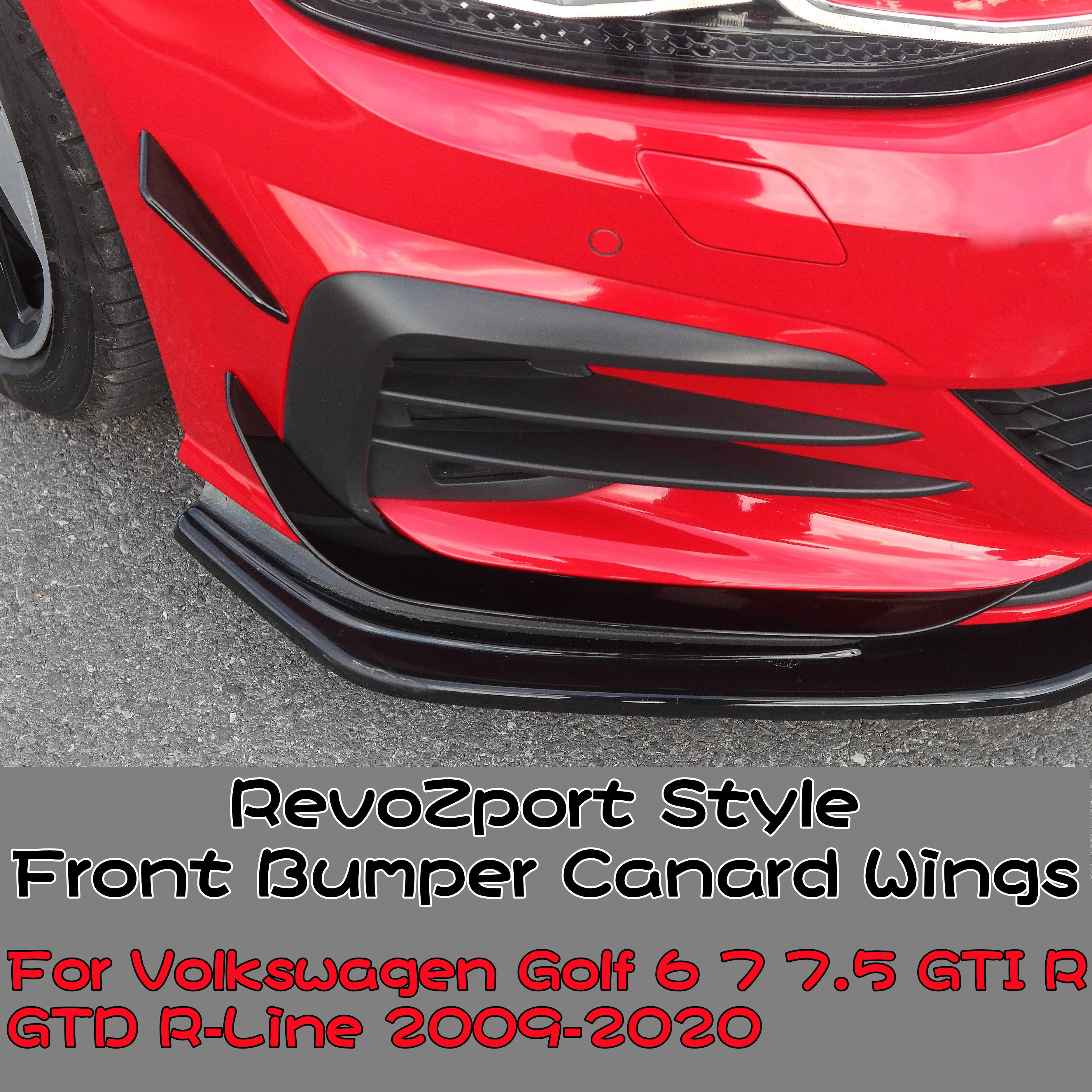 P-ra-choques-dianteiro-Gloss-Black-Reverse-Style-Kit-Aero-Asas-Canard ...