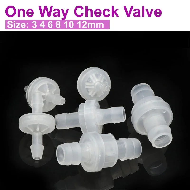 2-10Pcs-Plastic-One-Way-Valve-Water-Non-Return-Water-Inline-Fluids ...