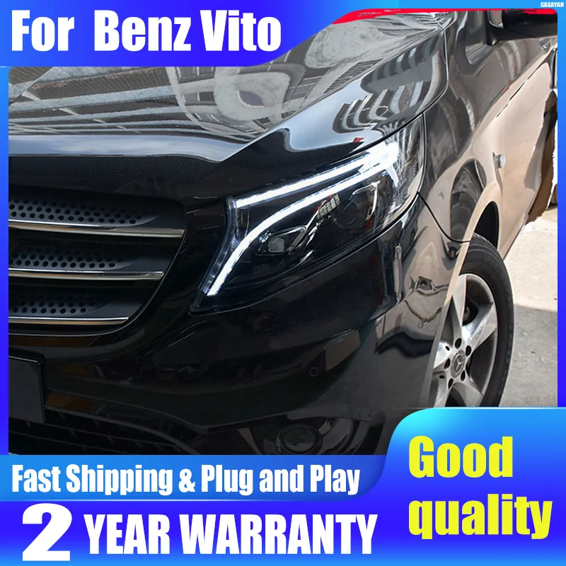 Car Styling for Mercedes Benz Vito W447 Headlight 2016 2020 V Class Headlights Benz V220d V250 ...