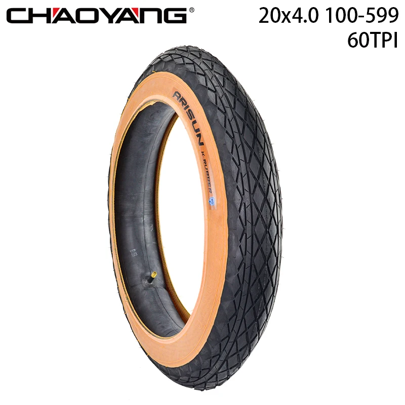 CHAOYANG ARISUN 20x4.0 Fat Tire Snow Bicycle Mobilebike Brown Edge Anti ...
